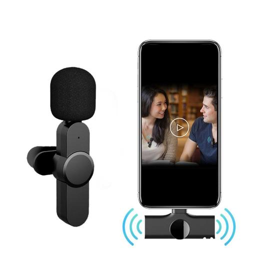 Microfone Lapela Wireless Sem Fio Para Android USB Tipo C Type C Plug