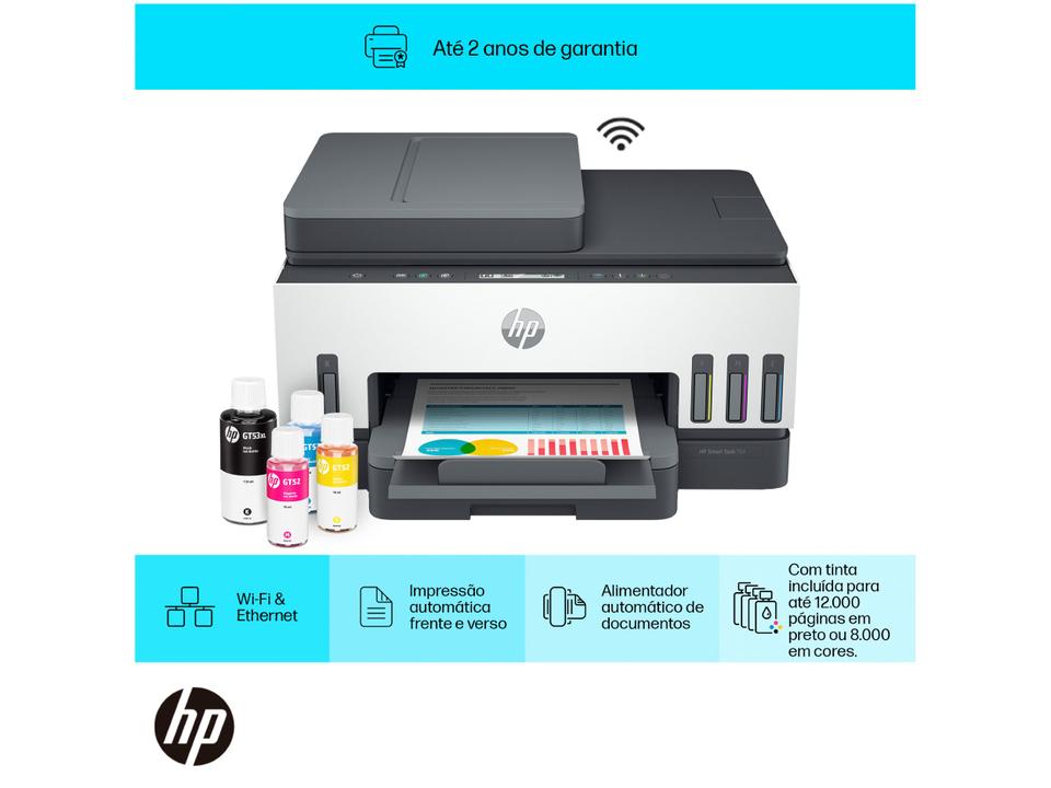 Impressora Multifuncional HP Smart Tank 754 Wi-Fi Tanque de tinta ...