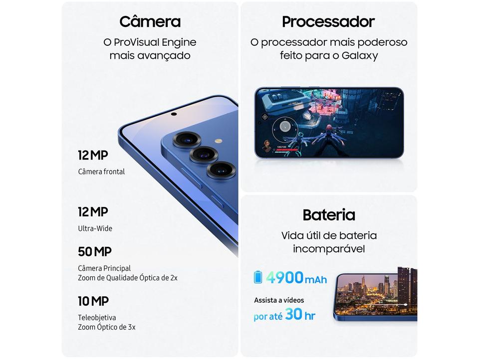 Samsung Galaxy S25+ 5G 512GB Galaxy AI Prata 6,7" 12GB RAM Câm. Tripla ...