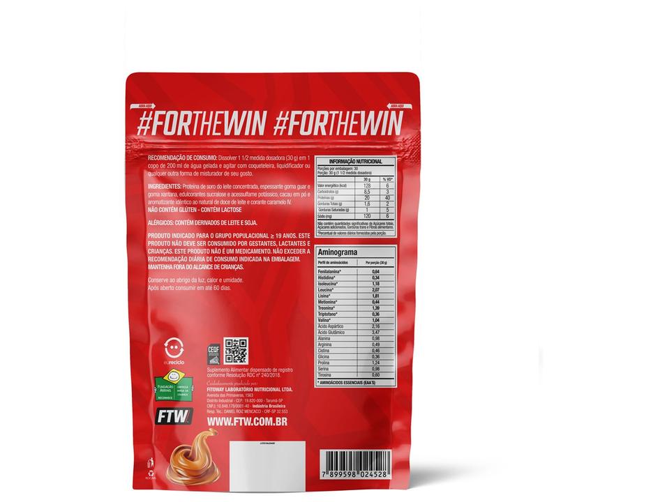 Whey Protein Concentrado FTW 100% Whey Doce de Leite Refil 900g ...