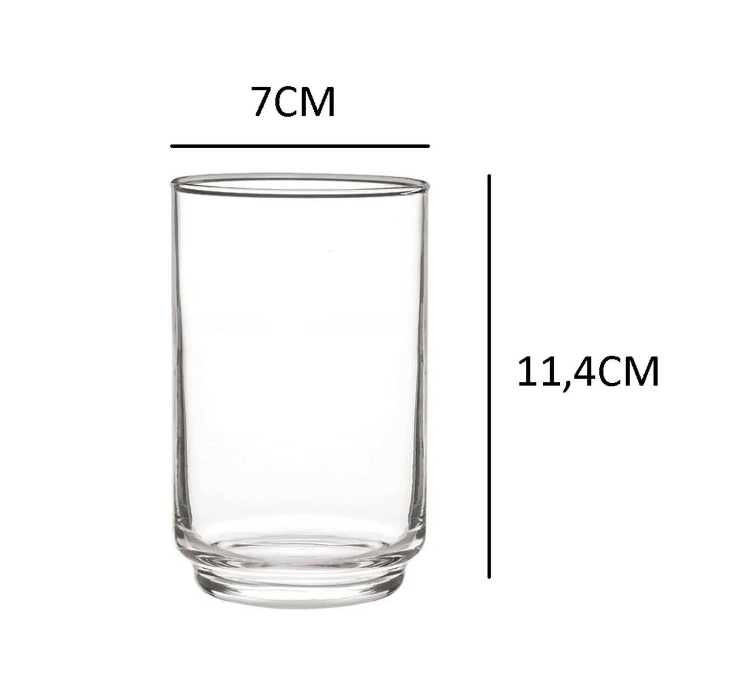 12 Copos Alegro 348ml Vidro Pracasa Cristar-suco-agua - Copos - Magazine Luiza