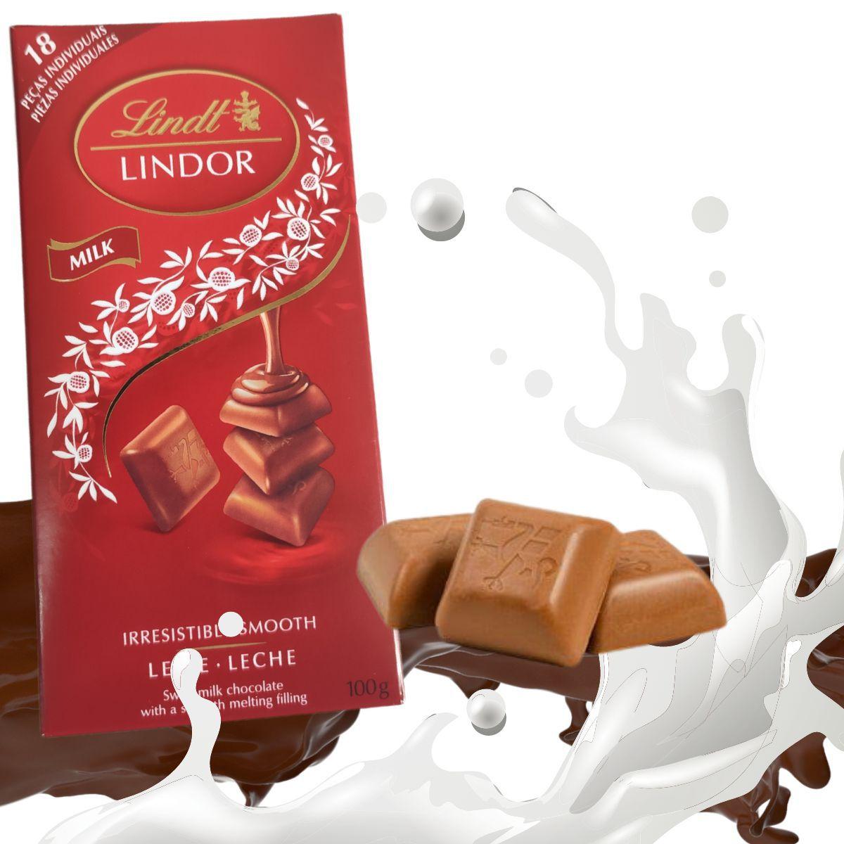 15 Tabletes Chocolate Importado Lindt Ao Leite Cremoso 100g - Chocolate ...