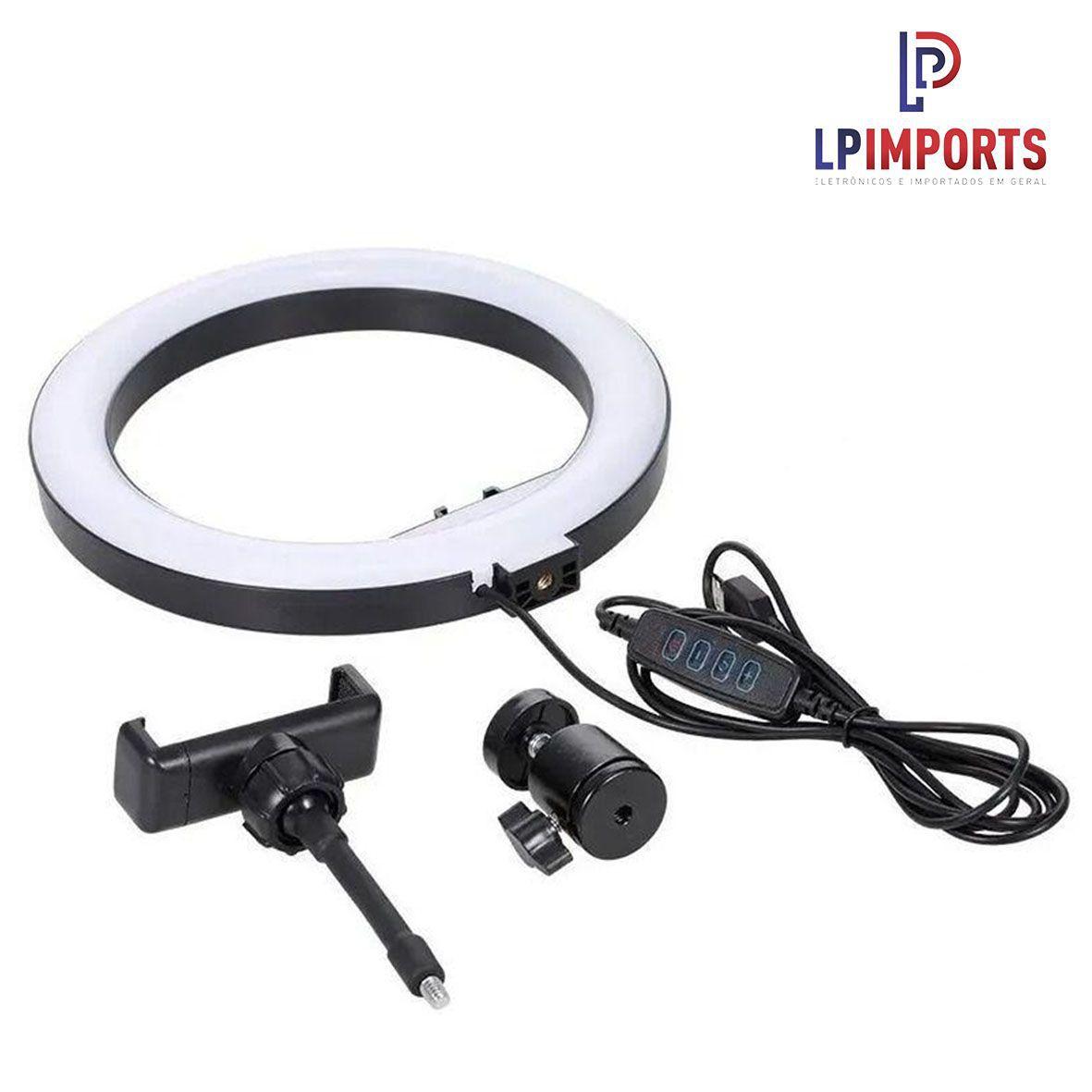 2 Ring Light 12” Led 30cm Completo C/ 2 Tripé 2mts + 2 Suporte Celular ...