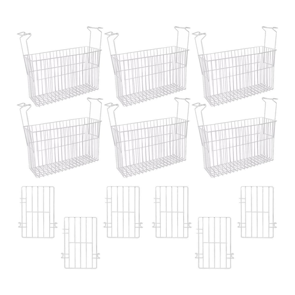 6 Cestos Organizador Freezer Nf Hf Metalfrio + 6 Separadores - Cesta e ...