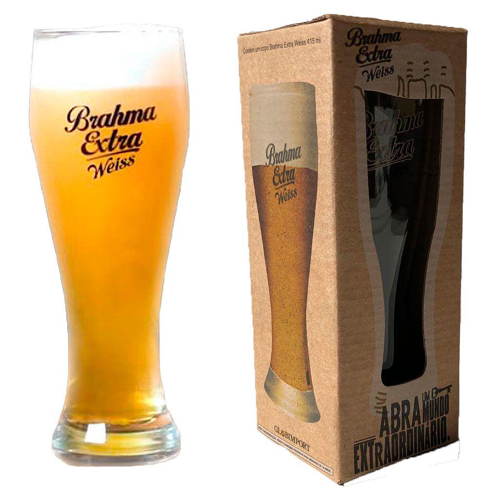 6 Copos Brahma Extra Weiss 415ml - Embalagem Individual - Ambev - Copo ...