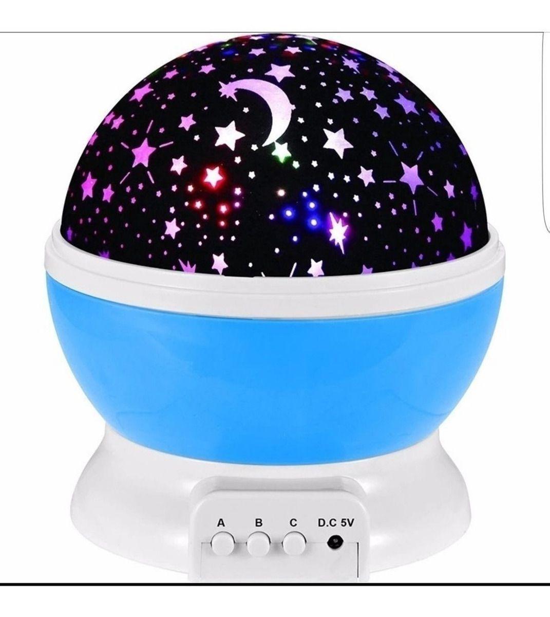 Abajur luminaria Projeta Parede Teto Projetor De Estrelas Giratório ...