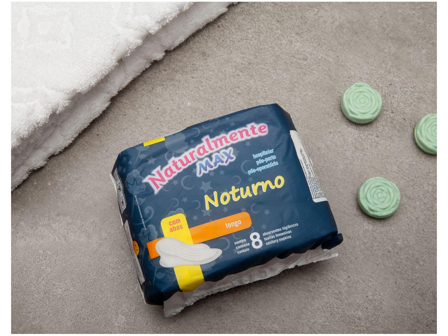 Absorvente Pós Parto Noturno Naturalmente Max com Abas 8 Unidades