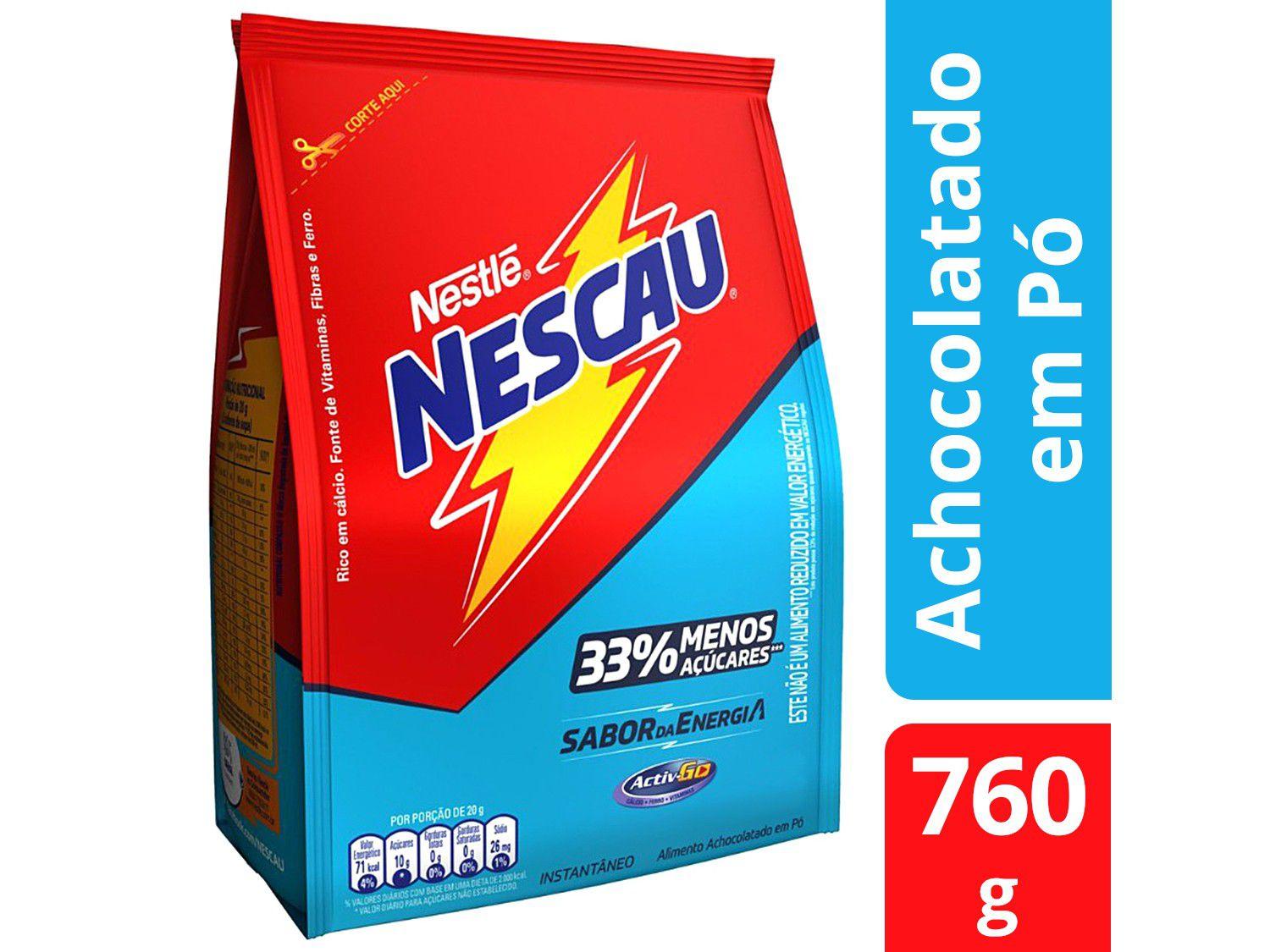 Achocolatado em Pó Nescau 33% Menos Açúcares Light 760g