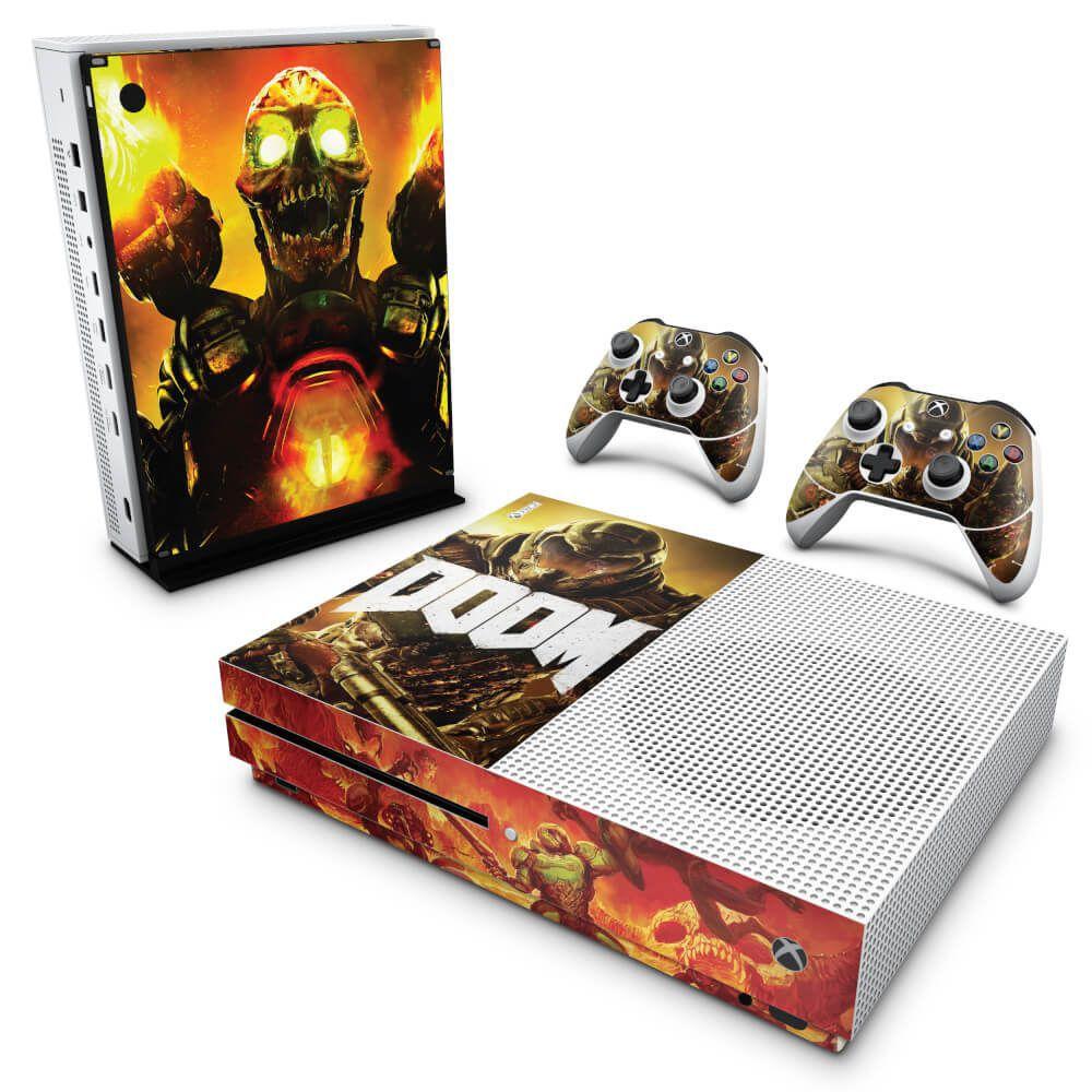 Adesivo Compatível Xbox One S Slim Skin - Doom - Pop Arte Skins ...