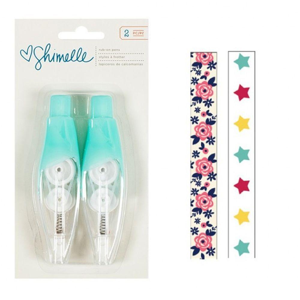 Adesivo Rub On em Caneta American Craft Rub-On Starshine Shimelle ...