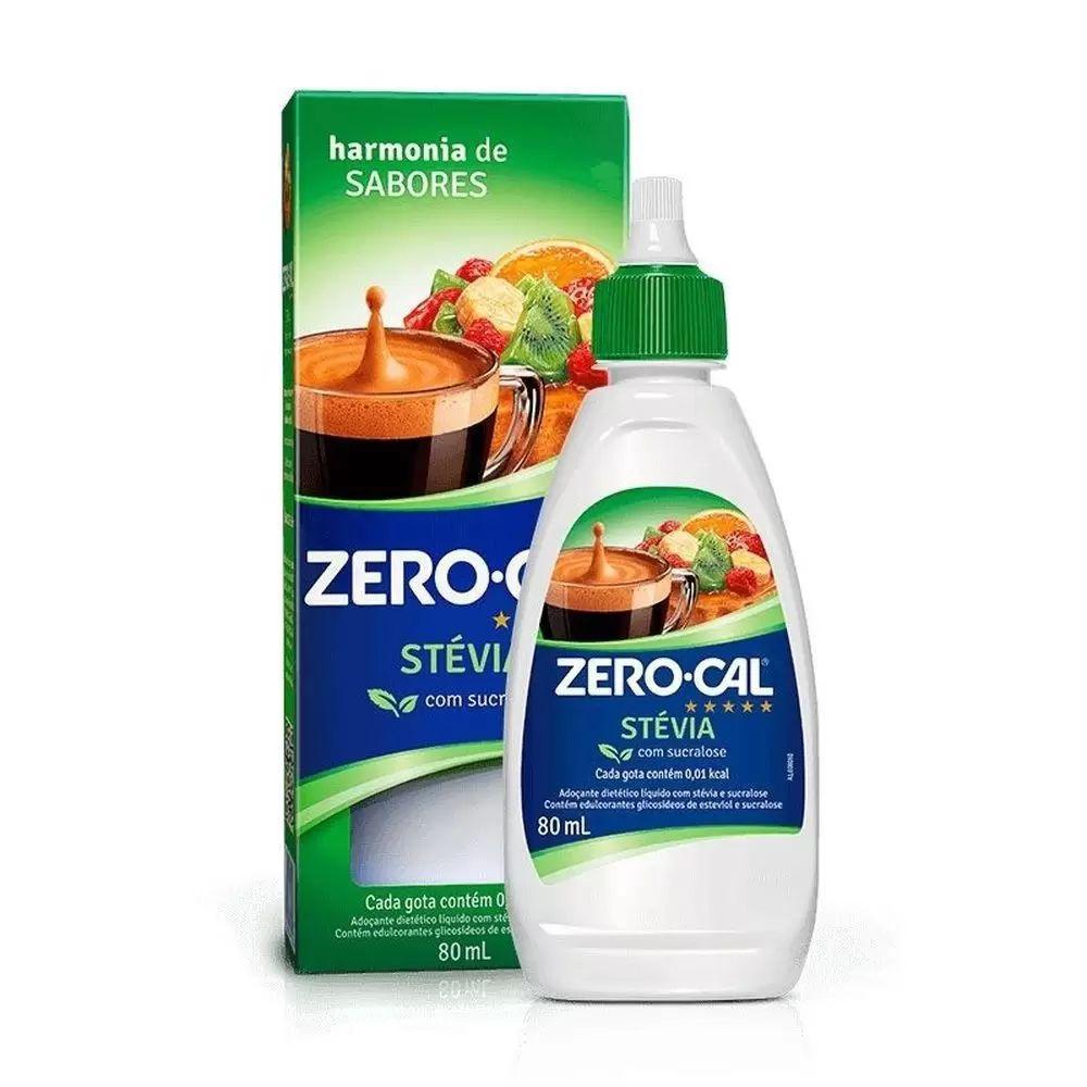 Adoçante Zero Cal Stévia Liquido 80ml - Hypera Pharma- ZERO CAL ...