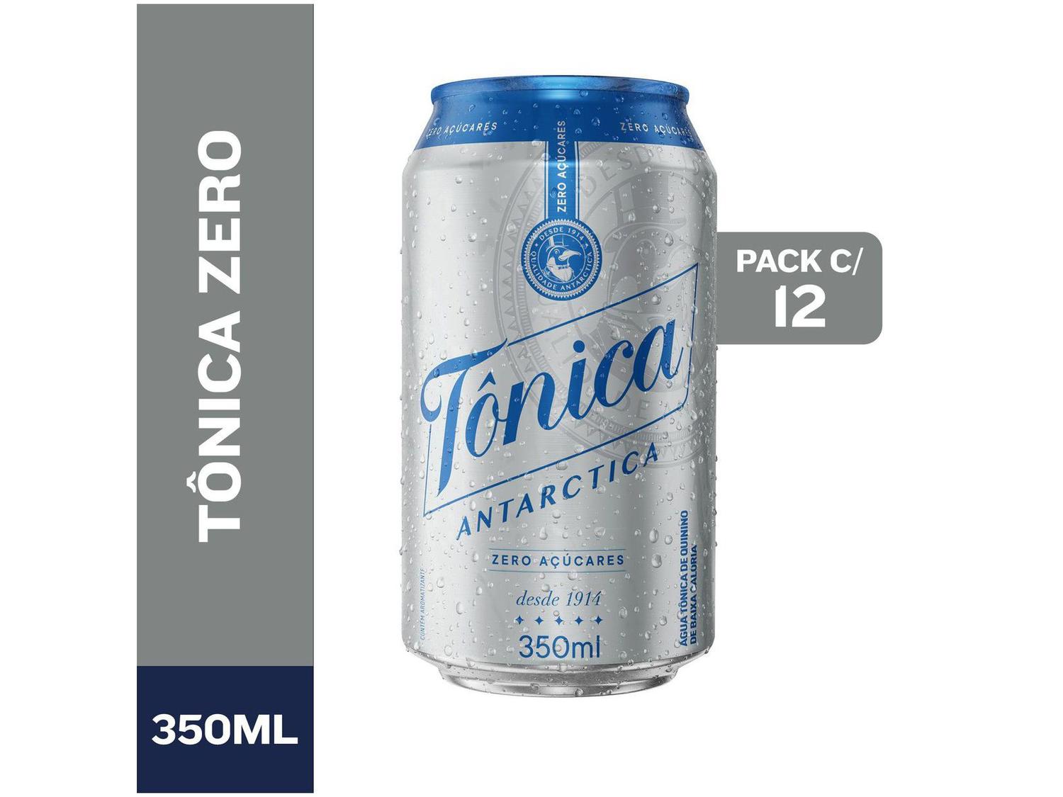 Água Tônica Antarctica Zero Açúcar 350ml 12 Unidades Lata