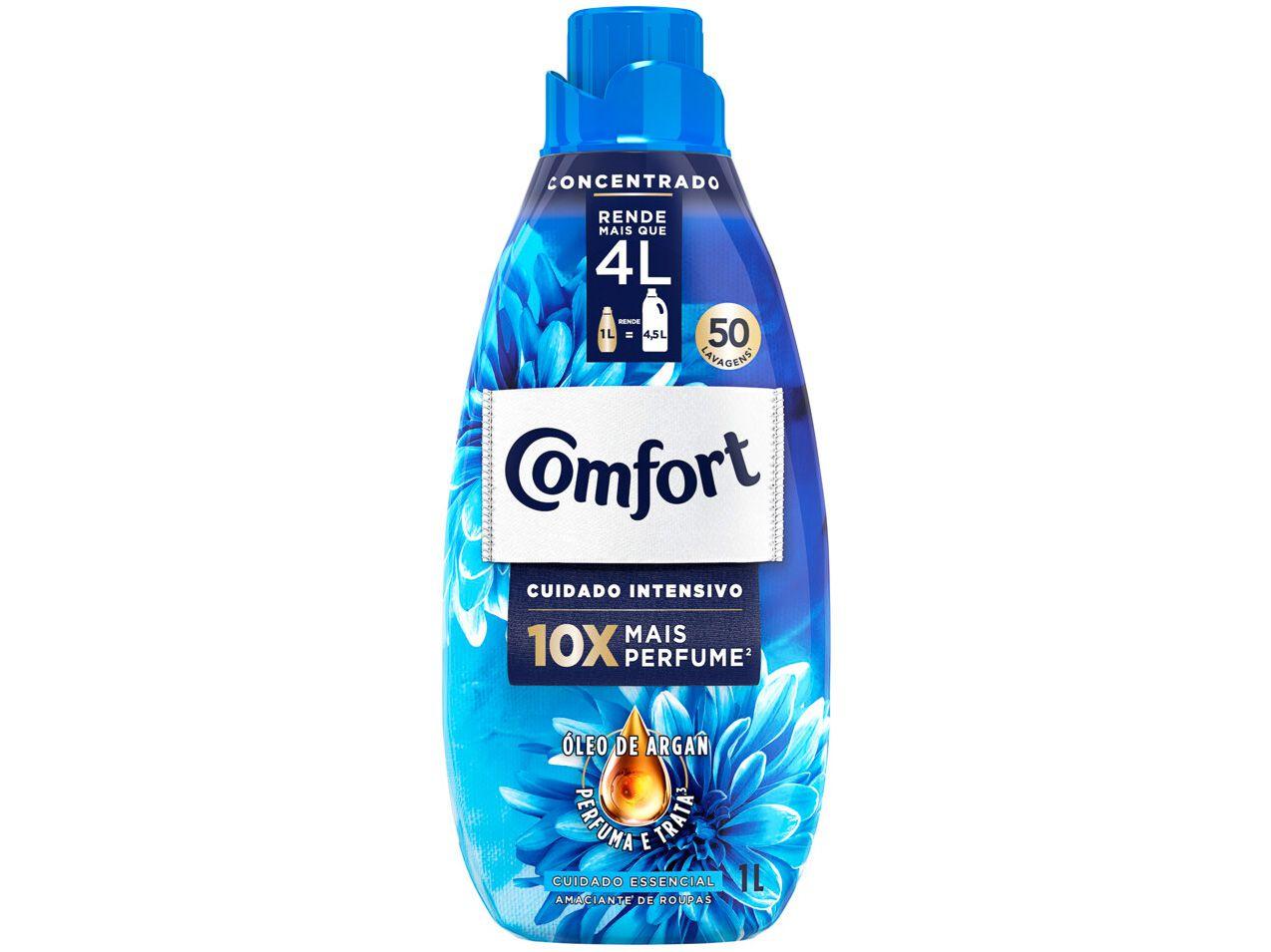 Amaciante Concentrado Comfort Cuidado Essencial 1L + Sabão em Pó Omo ...