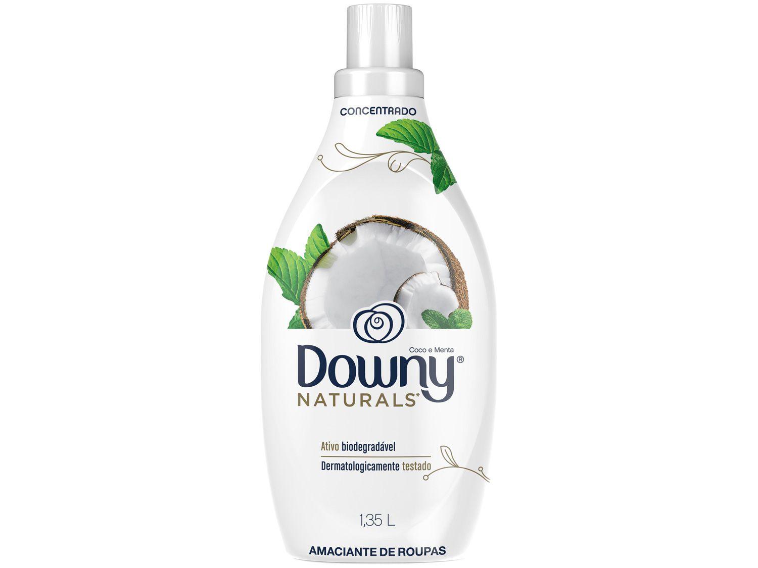 Amaciante Downy Naturals Coco e Menta Concentrado 1,35L