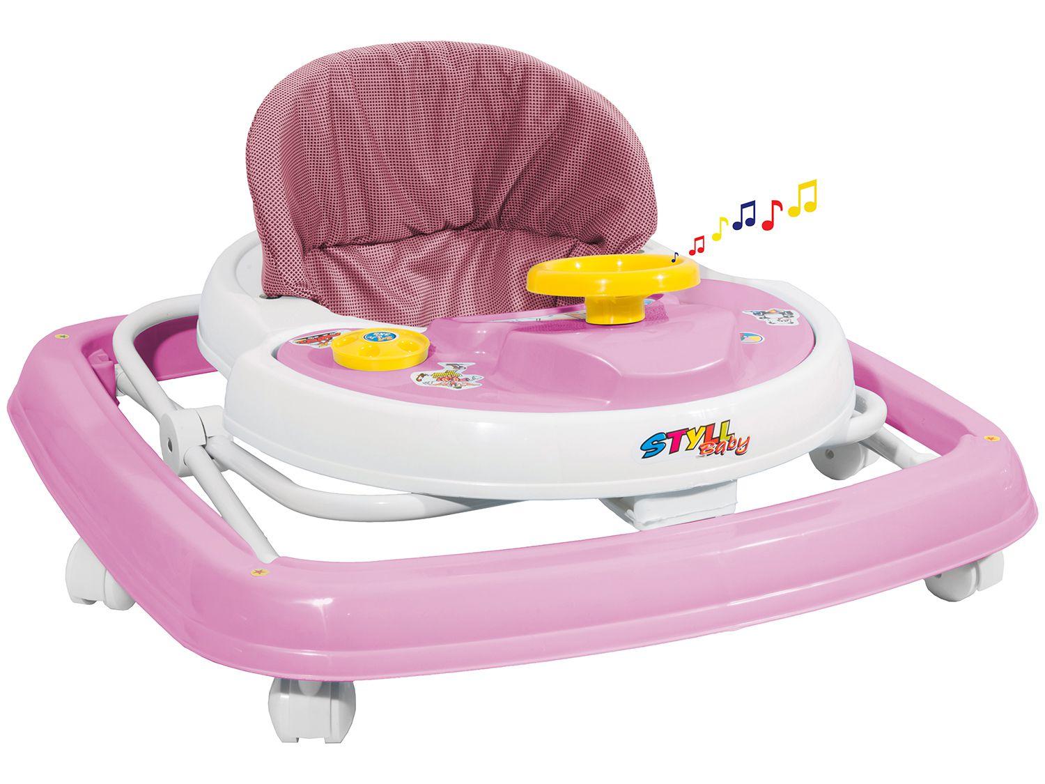 Andador para Bebê com Bandeja Musical Styll Baby - Sonoro - Andador ...