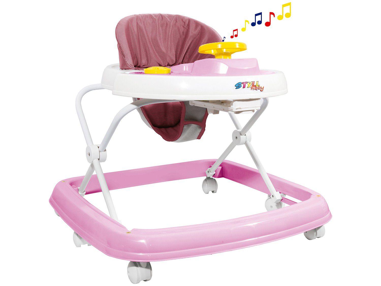Andador para Bebê com Bandeja Musical Styll Baby - Sonoro - Andador ...