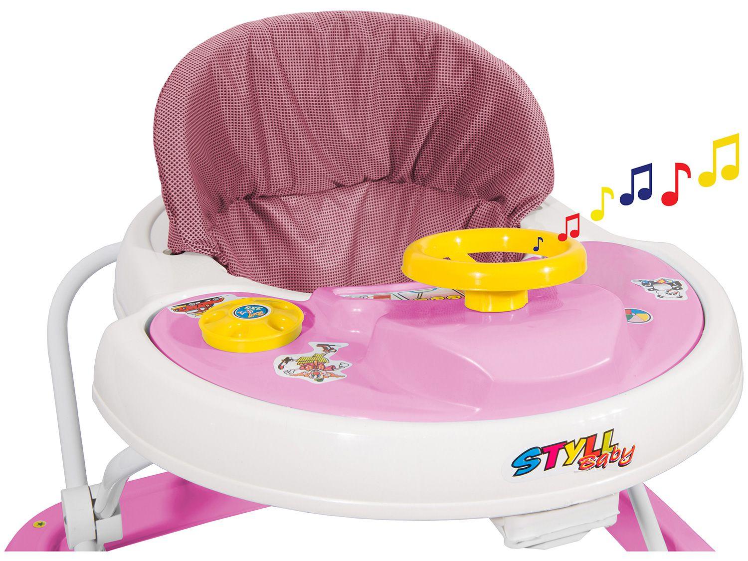 Andador para Bebê com Bandeja Musical Styll Baby - Sonoro - Andador ...
