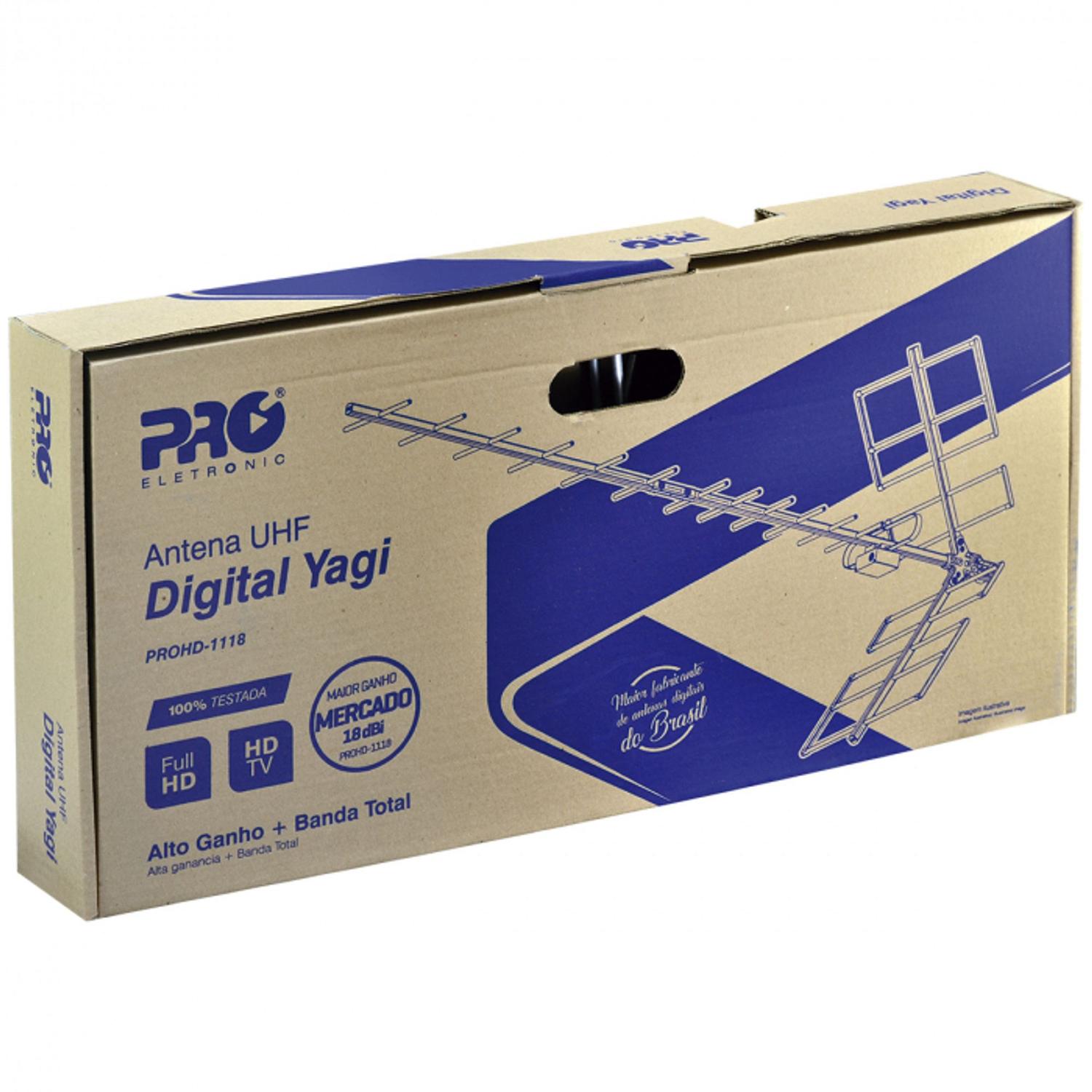 Antena uhf digital yagi - PROELETRONIC - Antena Externa - Magazine Luiza