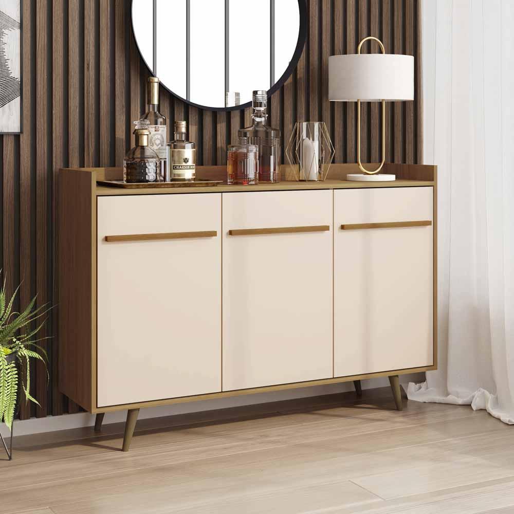 aparador buffet retro pé palito 3 portas largura 135 cm altura 97 cm ...