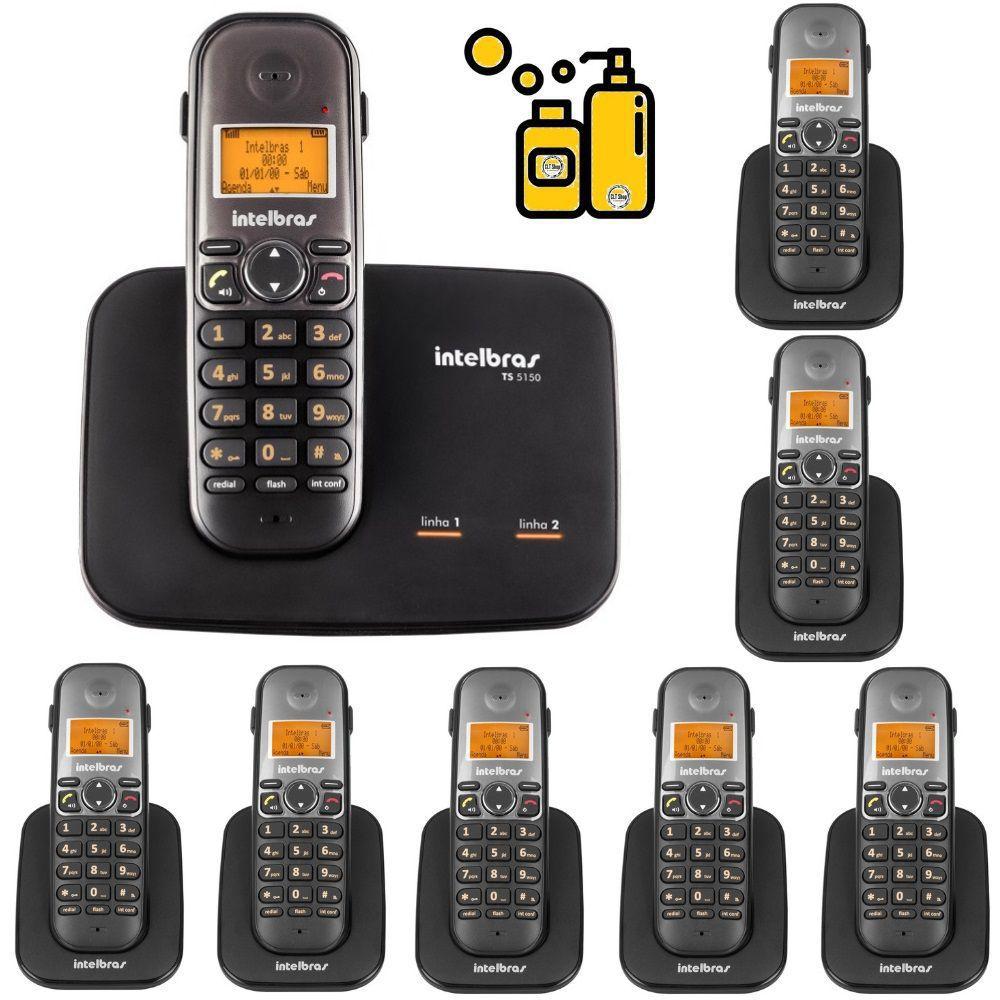 Aparelho de Telefone Fixo Sem Fio 2 linhas Com Bina 7 Ramal - Intelbras ...