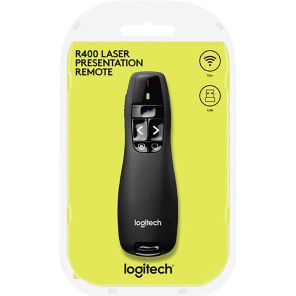 Apresentador Passador de Slides Laser Wireless Logitech R400 ...