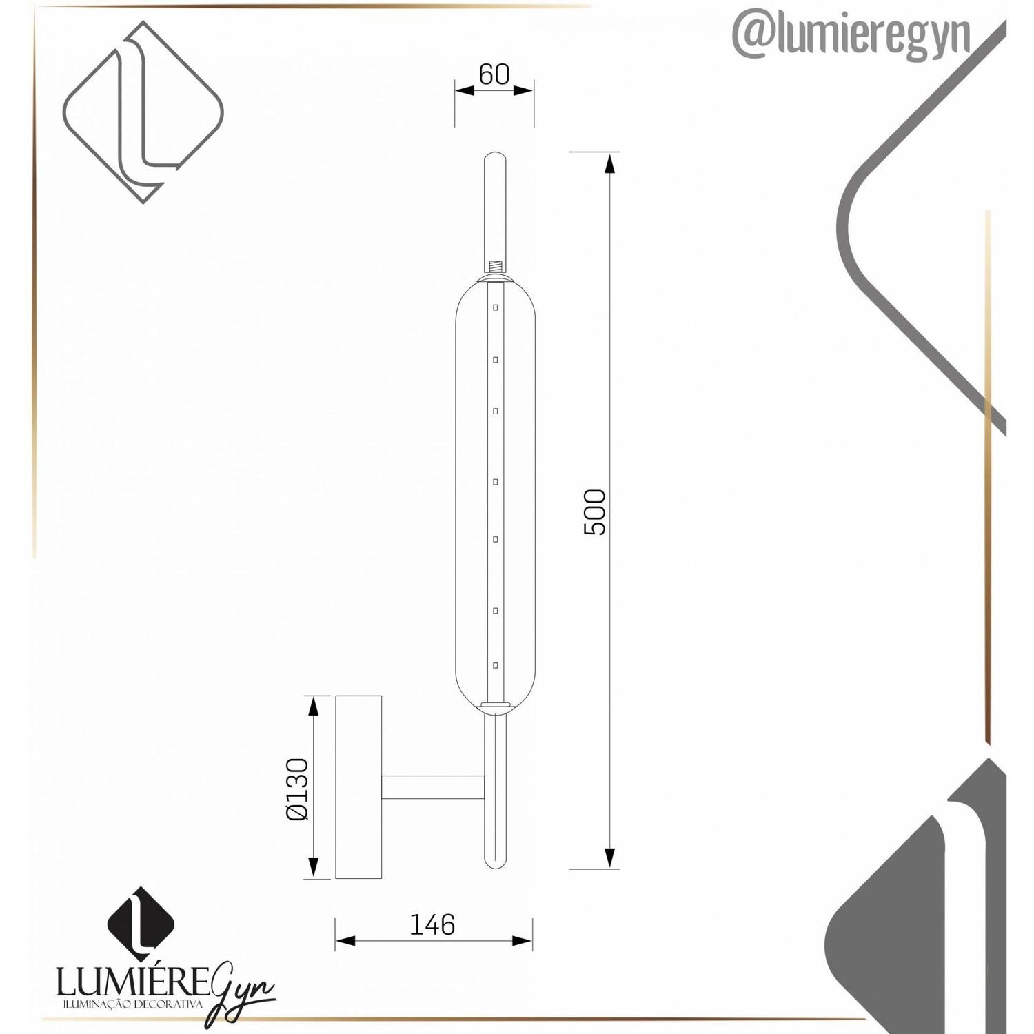 Arandela nuller led 10w 3000k bronze studioluce ar1404 - Luminária de ...