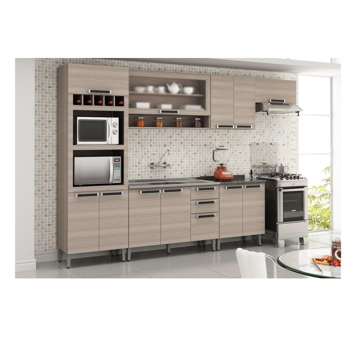 Armário Itatiaia Aéreo Jazz IP2-70 Madeira 70 Bege/Preto - Armário de ...