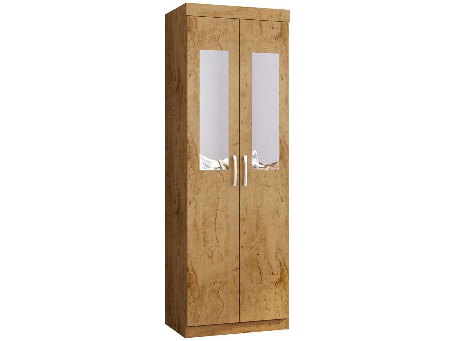 Armário Multiuso 2 Portas com Espelho 4 Prateleiras Araplac E6020