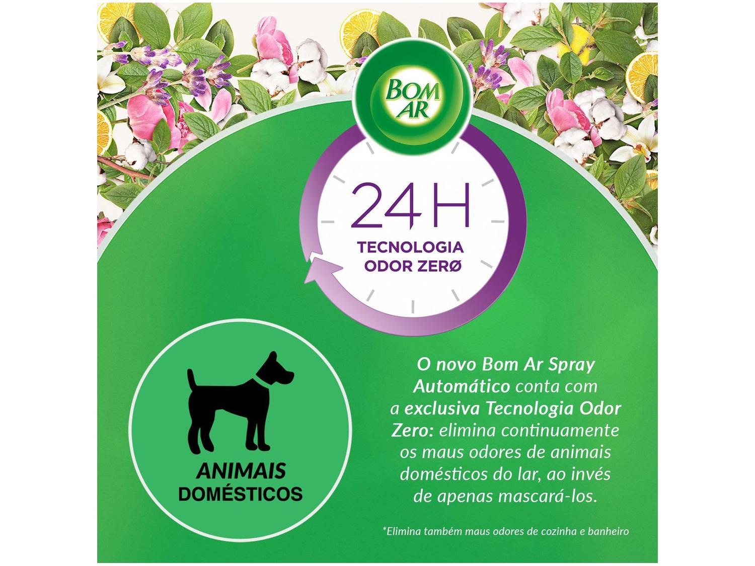 Aromatizador Bom Ar Spray Automático Freshmatic Flor de Algodão com ...