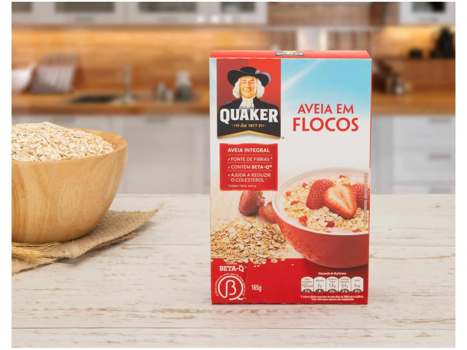 Aveia em Flocos Regulares Quaker - 165g - Shopping Smiles