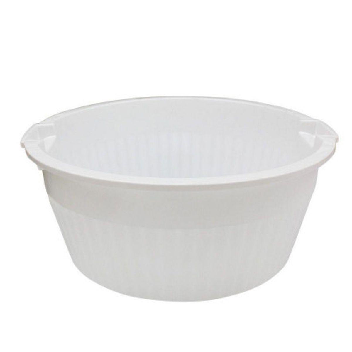 Bacia grande 15 Litros redonda 41,4cm de plástico Branca - Jaguar ...