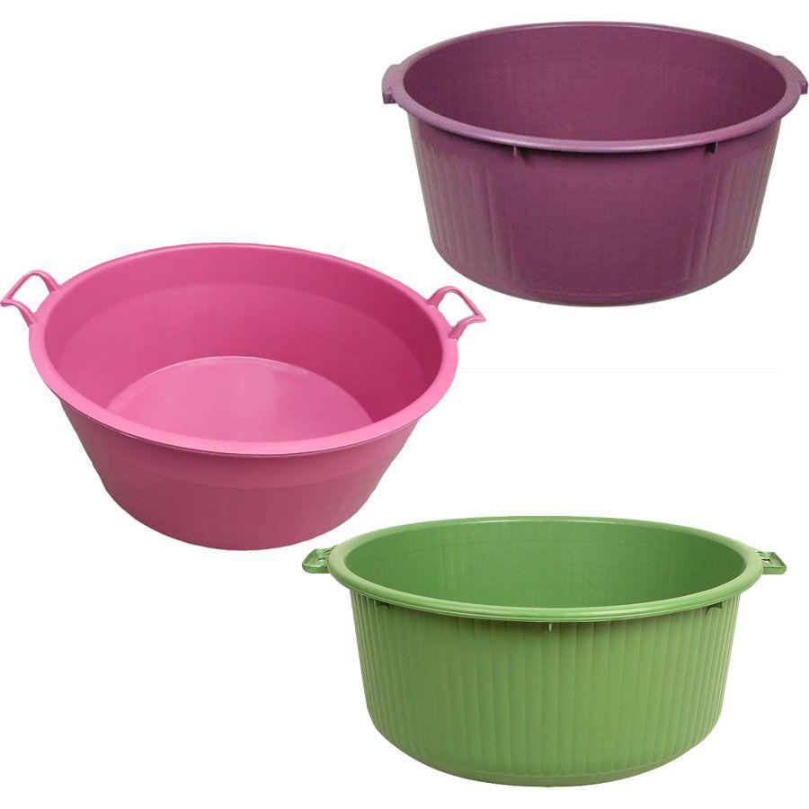 Bacia Plástica Alça Reforçada 80 Litros Utilidade Arqplast - Bacia ...