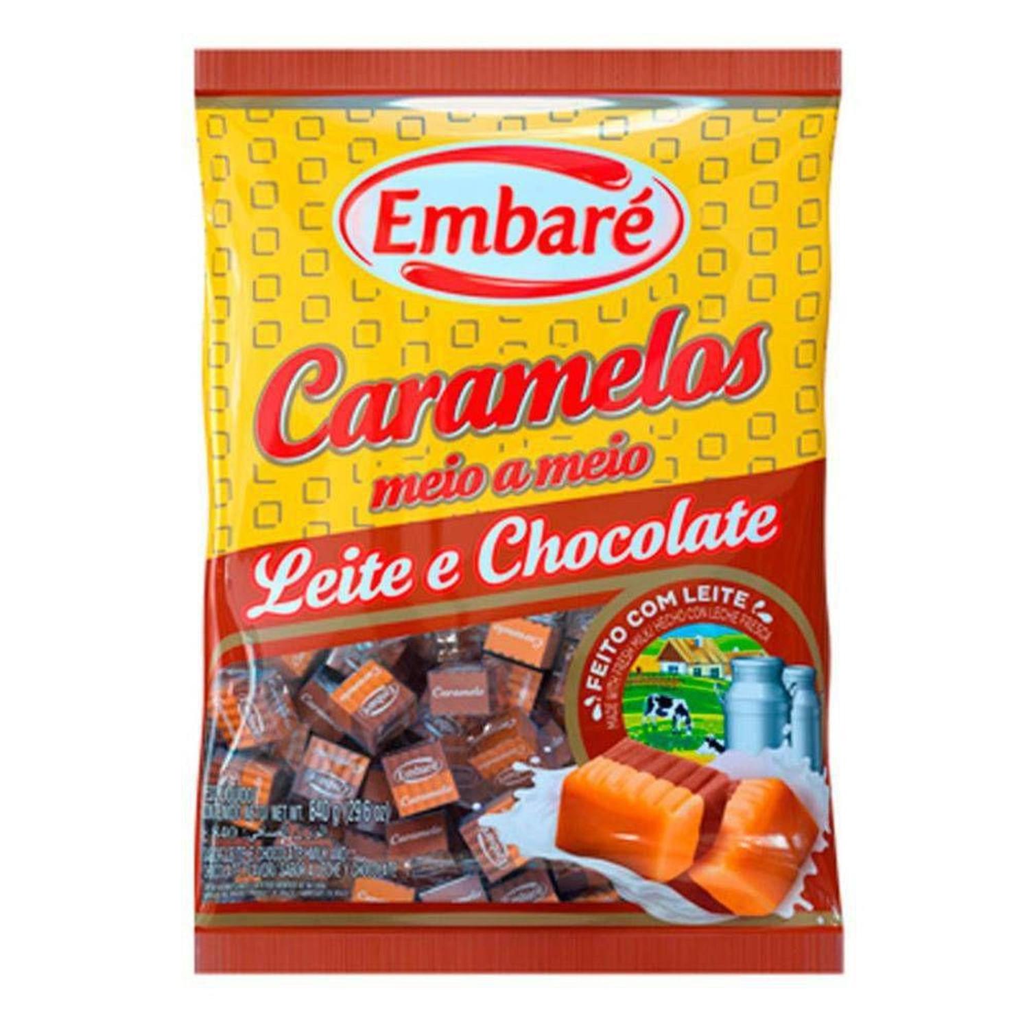 Bala de Caramelo Leite e Chocolate 660g - Embaré - Balas - Magazine Luiza