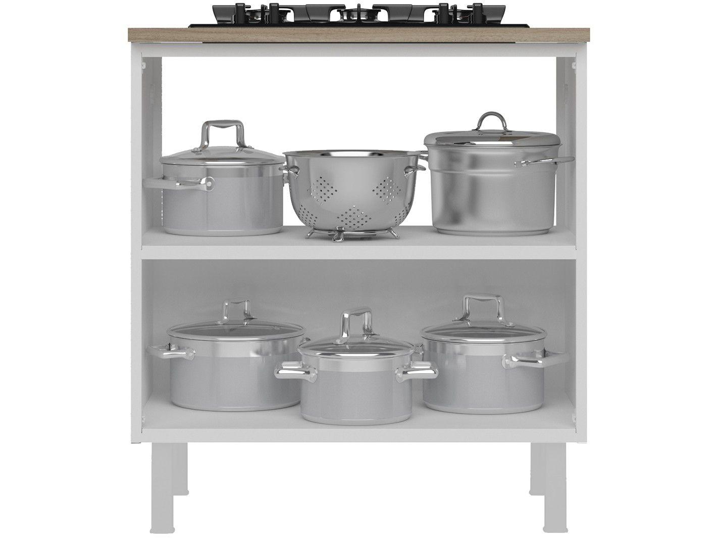 Balcão de Cozinha com Tampo para Cooktop Colormaq 2 Portas Verona Plus