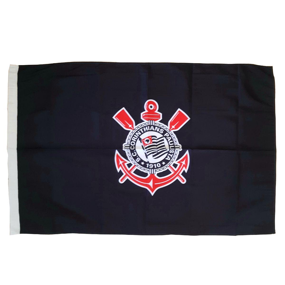 Bandeira Corinthians Símbolo Preta Oficial - JC Bandeiras - Bandeiras ...