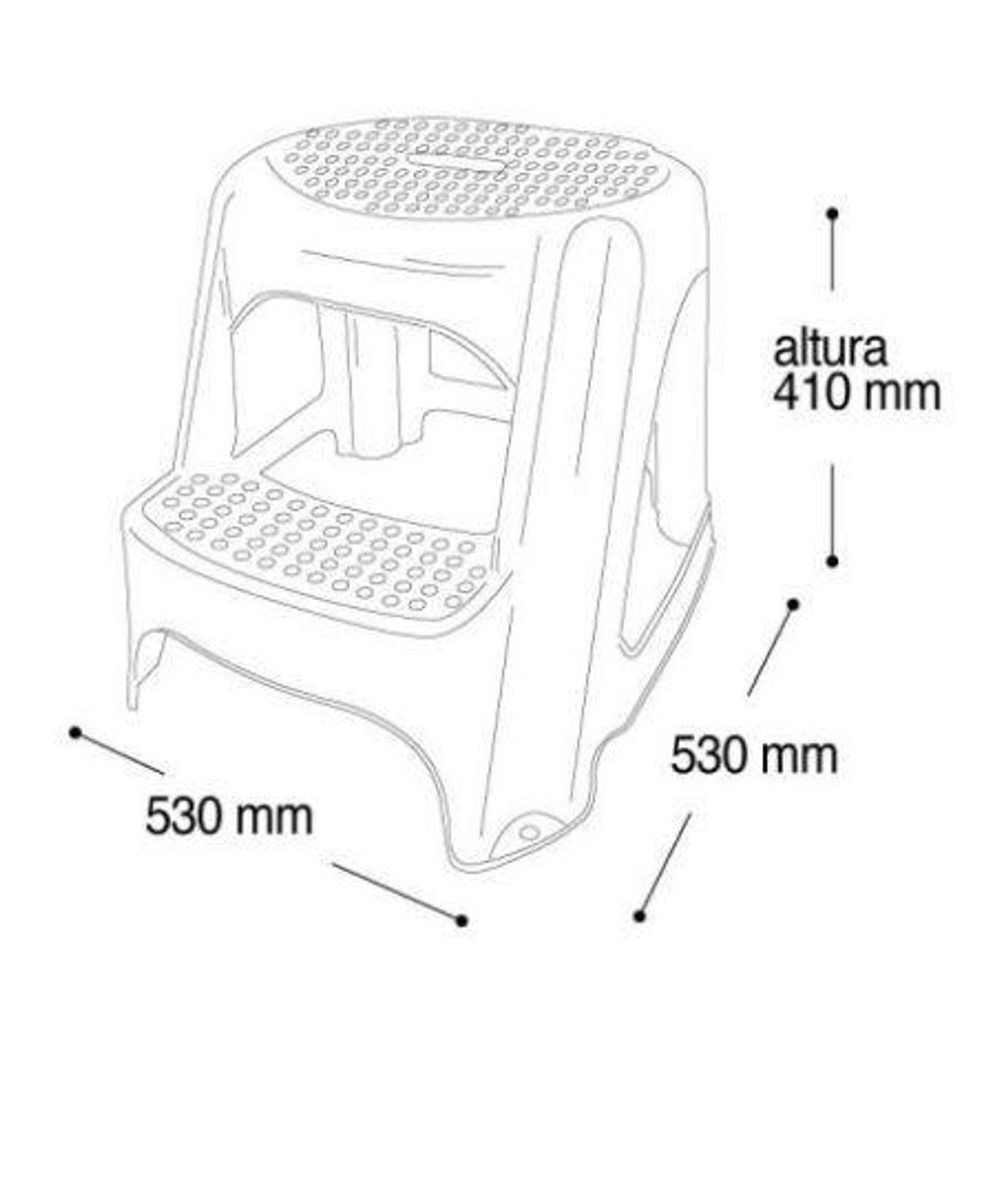 Banqueta escada 2 degraus preta - ARQPLAST - Escadas - Magazine Luiza
