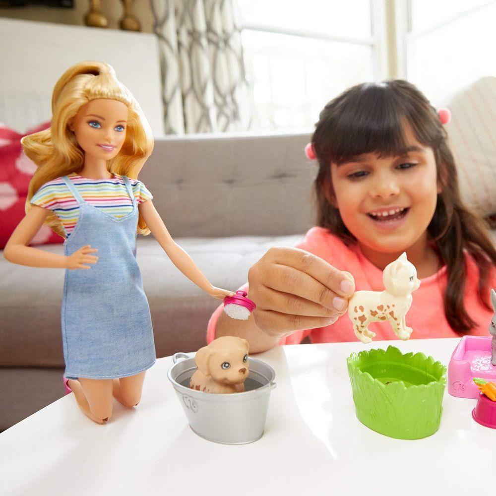 Barbie Banho dos Bichinhos - Mattel - Bonecas - Magazine Luiza