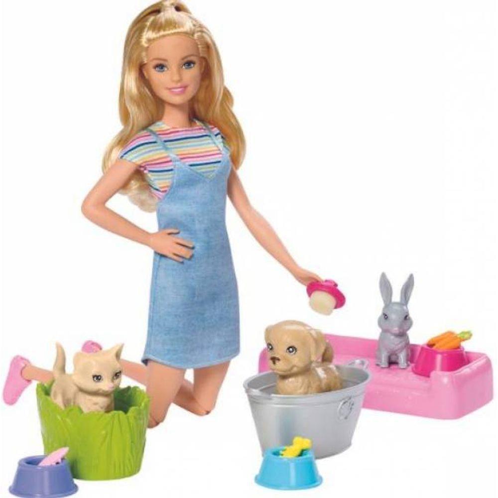 Barbie Banho dos Bichinhos - Mattel - Bonecas - Magazine Luiza