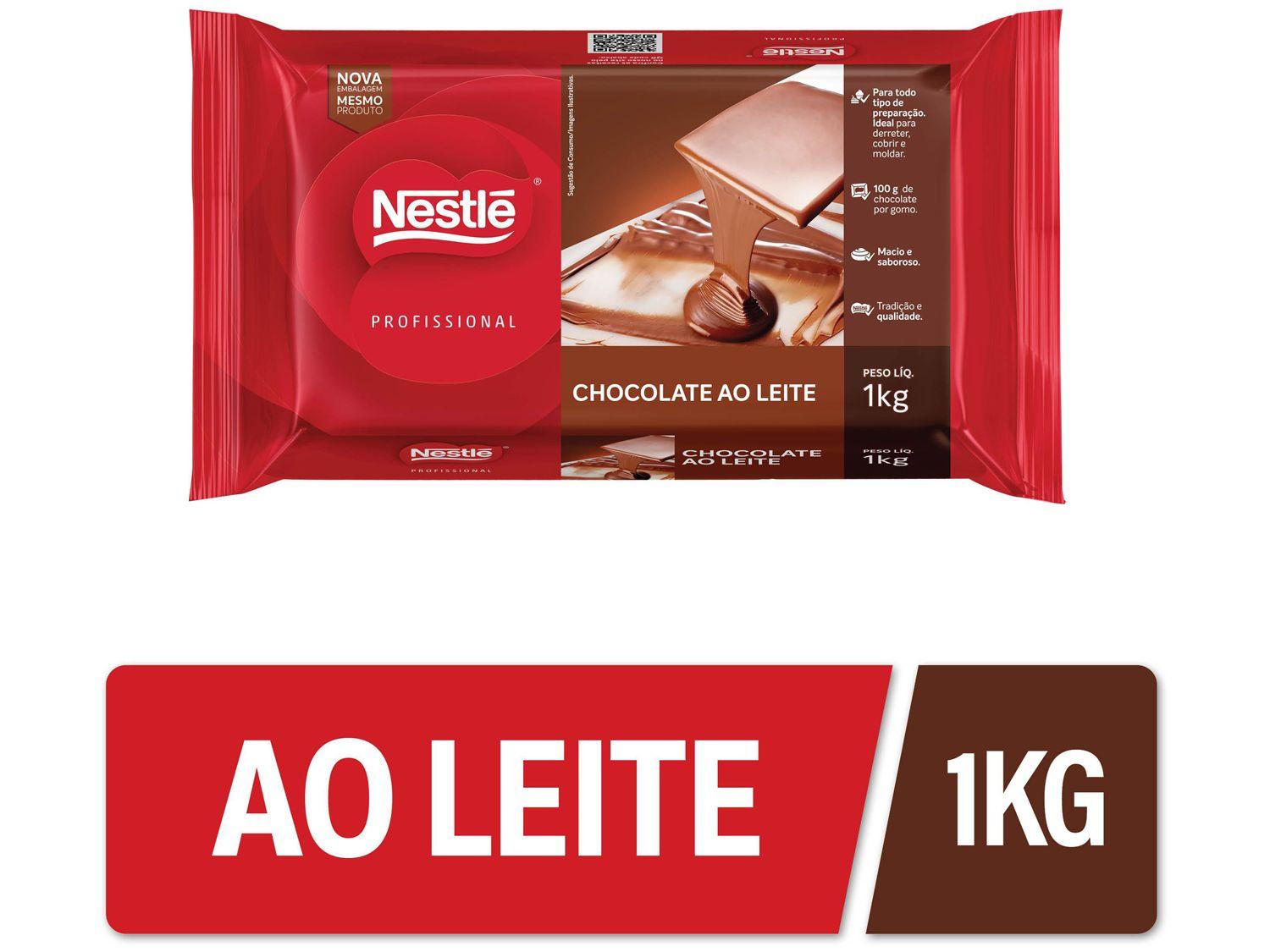 Barra Chocolate Profissional ao Leite 1kg Nestlé