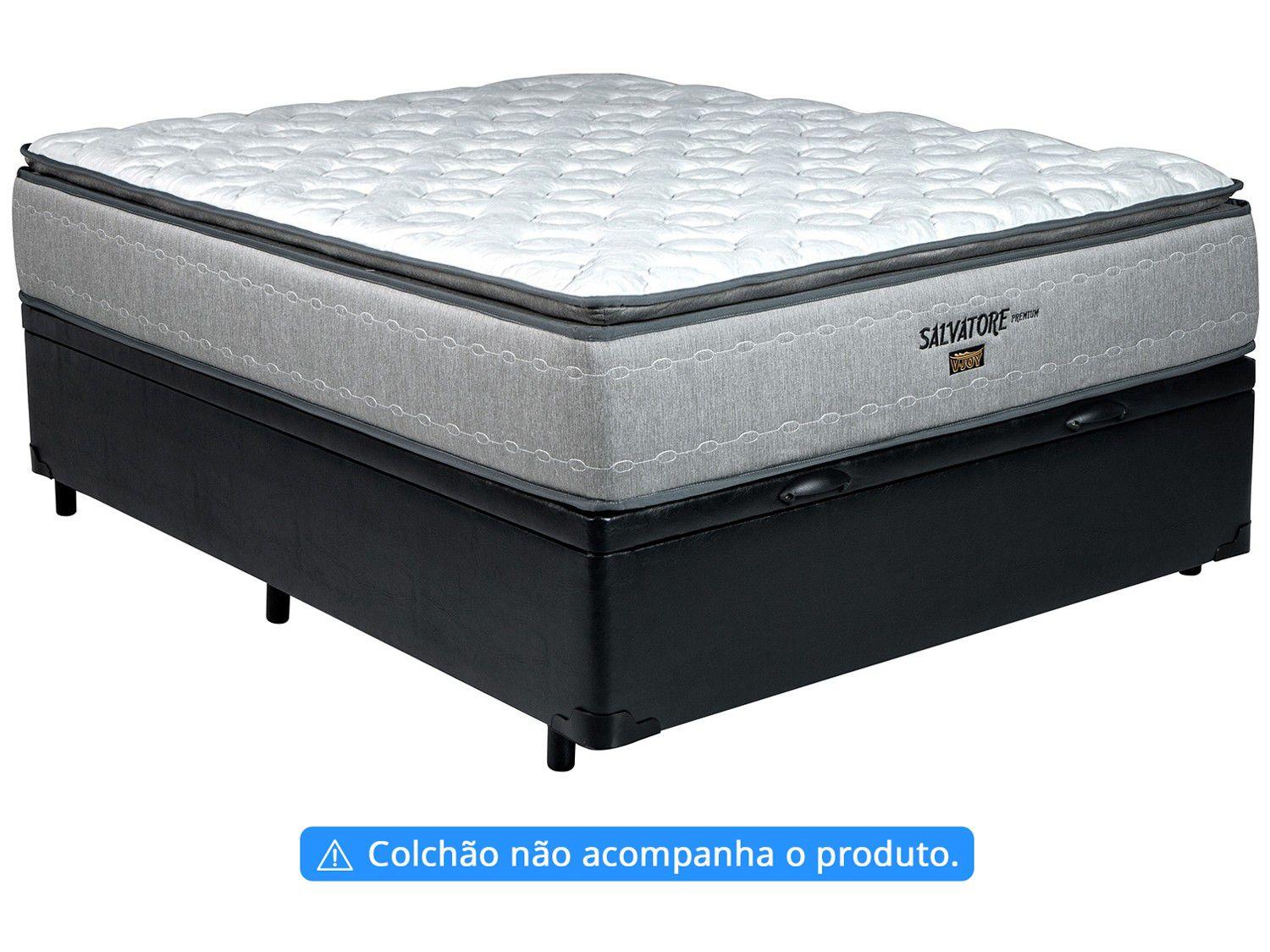 Base Cama Box Casal V-Joy com Baú - 38x138x188cm Bravus - Base para ...
