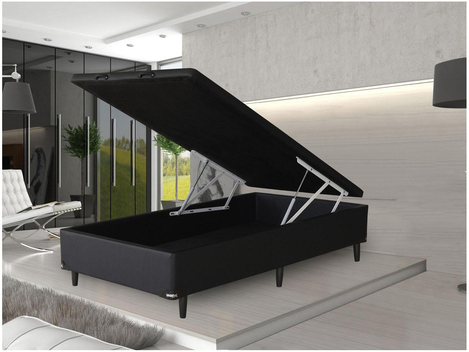 Base Cama Box Solteiro Umaflex Com Baú - 29x88x188cm Facility - Base ...