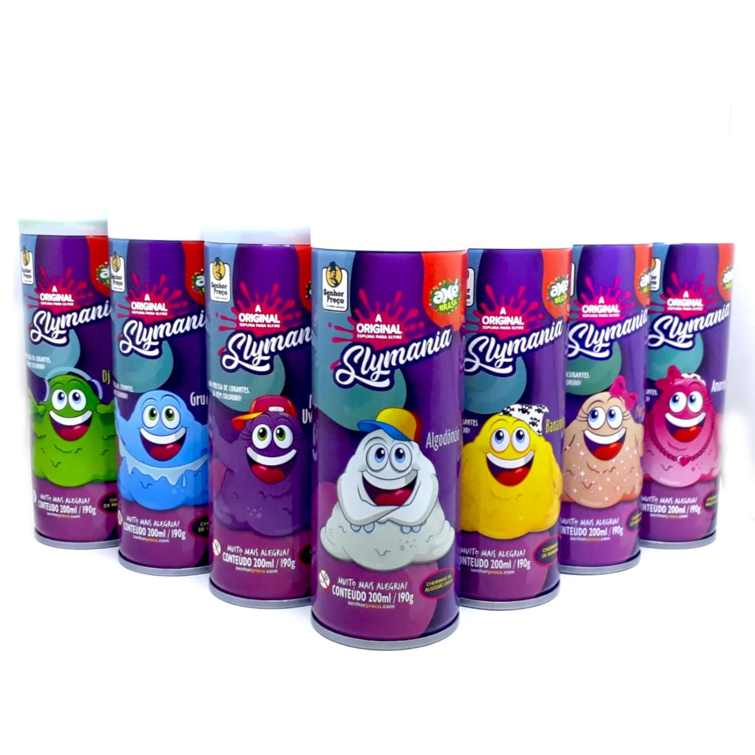 Base em espuma para slime slymania colorida com aroma 200ml - Slime ...
