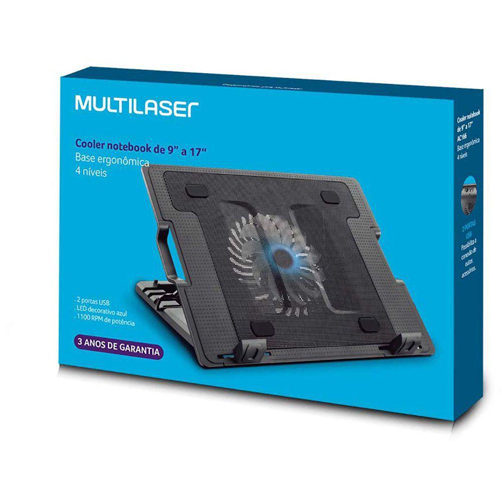 Base Vertical C/ Cooler Para Notebook Multilaser - Ac166 - Suporte para ...