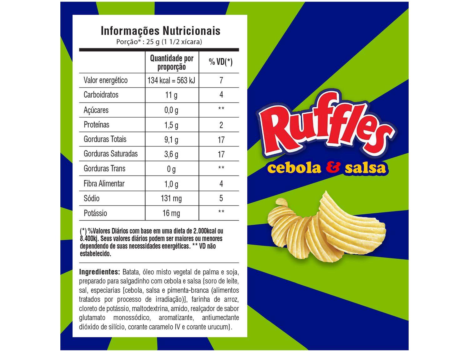 Batata Cebola e Salsa Ruffles Pacote 76g