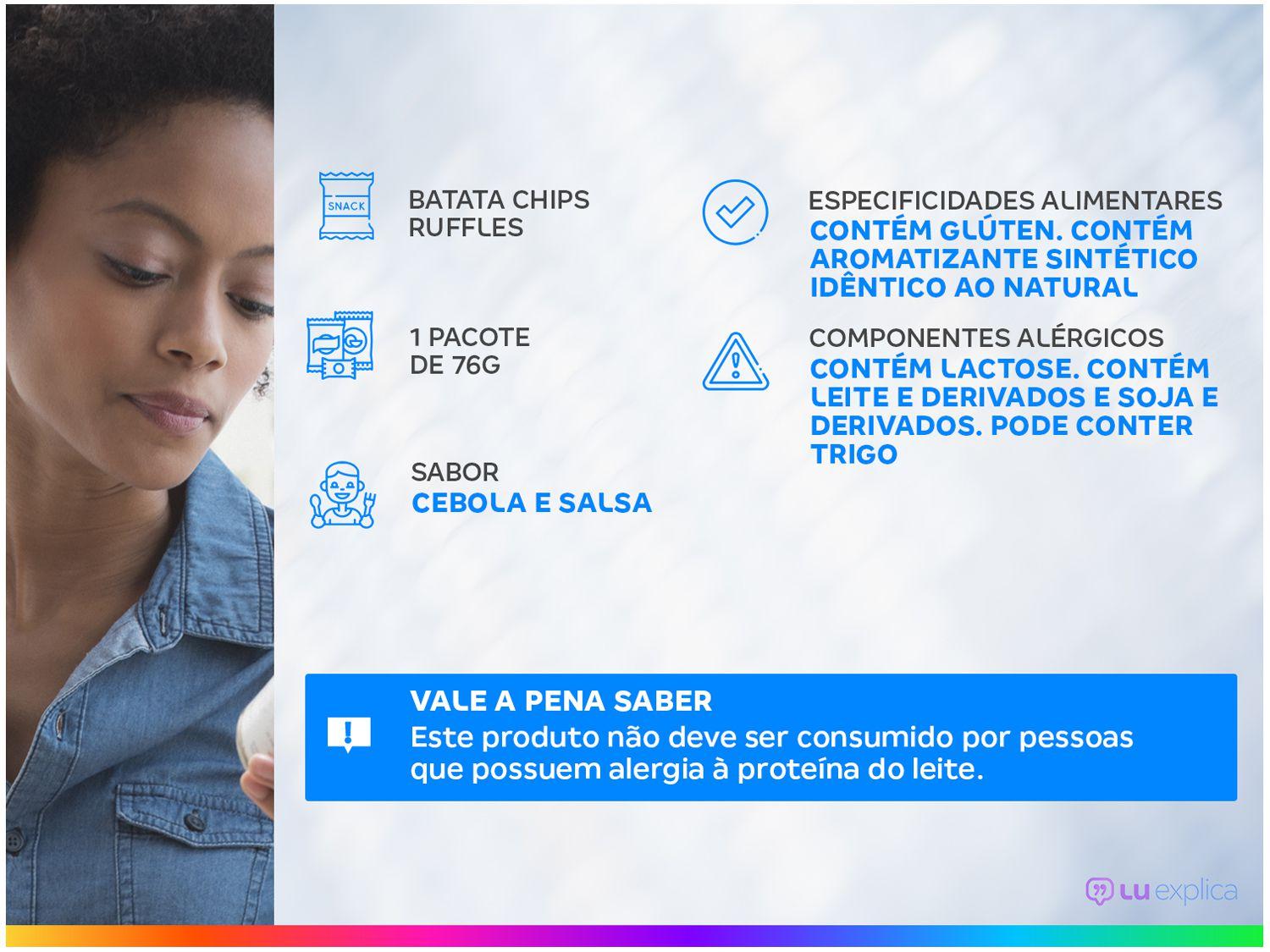 Batata Cebola e Salsa Ruffles Pacote 76g