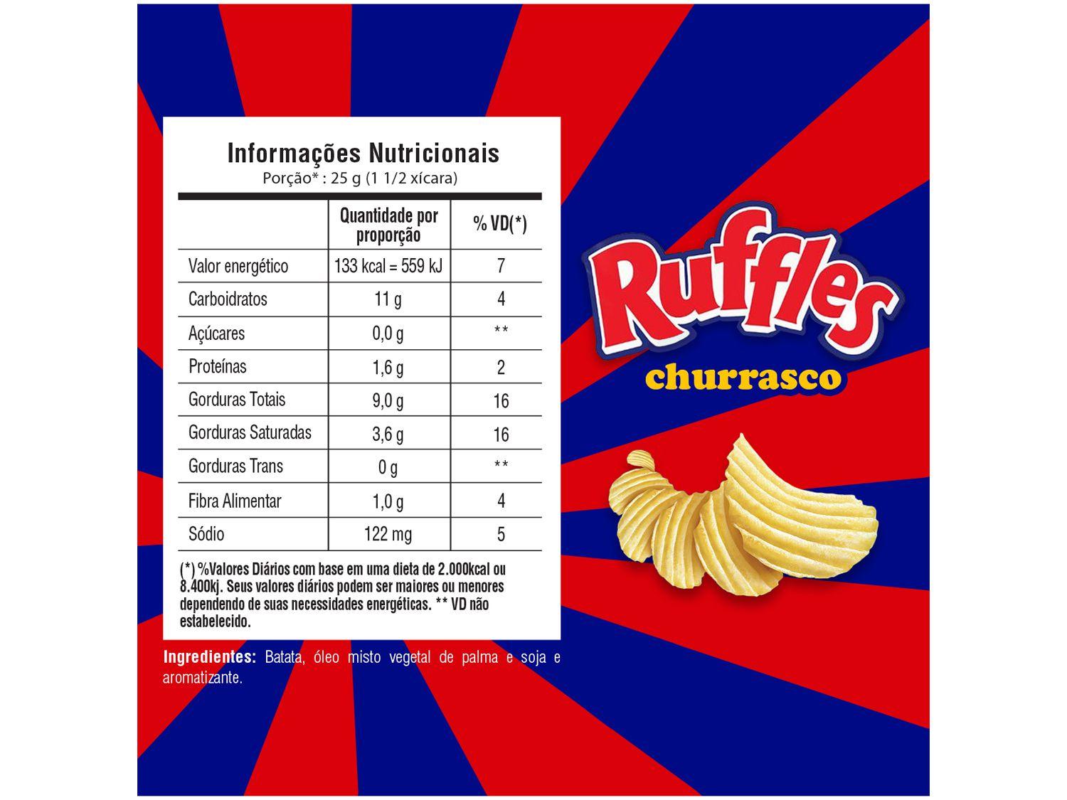 Batata Churrasco Ruffles Pacote 76g