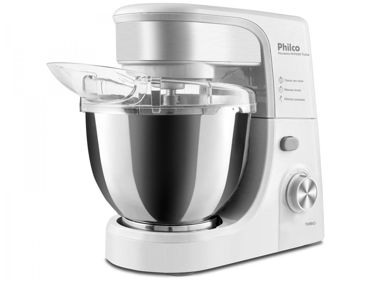 Batedeira Planetária Philco Branca 500W - PHP500 Turbo 12 Velocidades