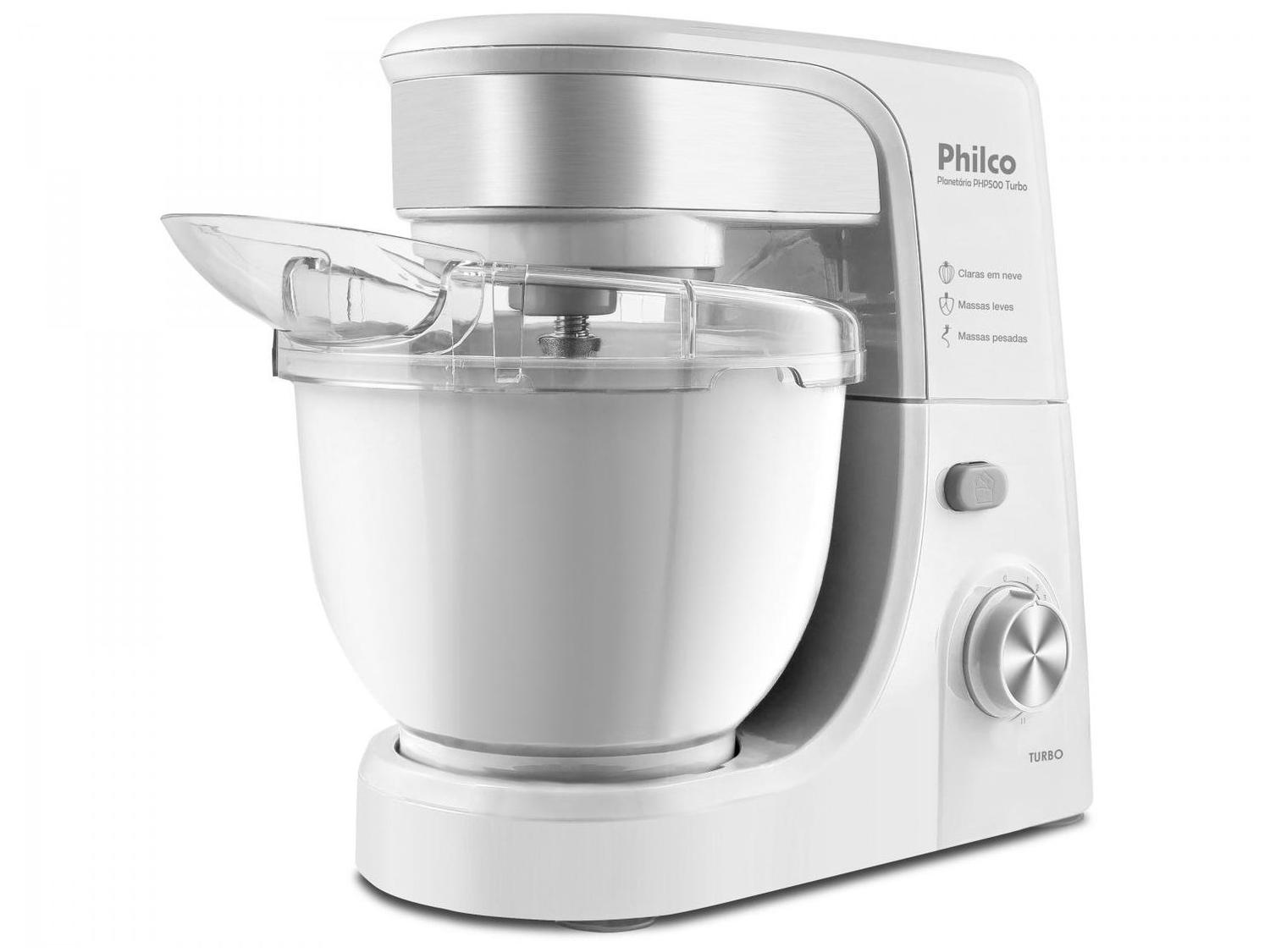 Batedeira Planetária Philco Branca PHP500 Turbo 500W 12 Velocidades