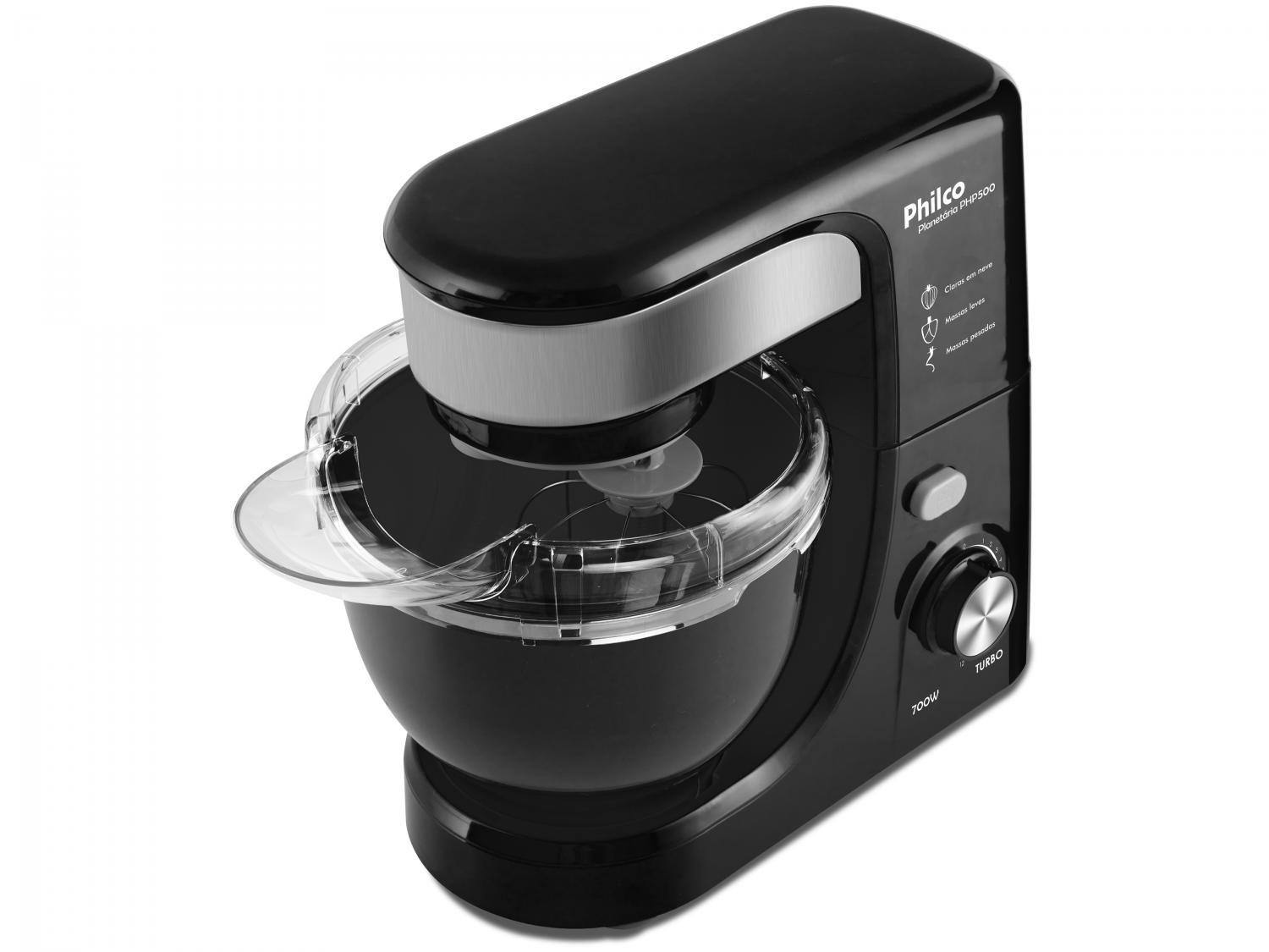 Batedeira Planetária Philco Preta 700W PHP500 Turbo 12 Velocidades