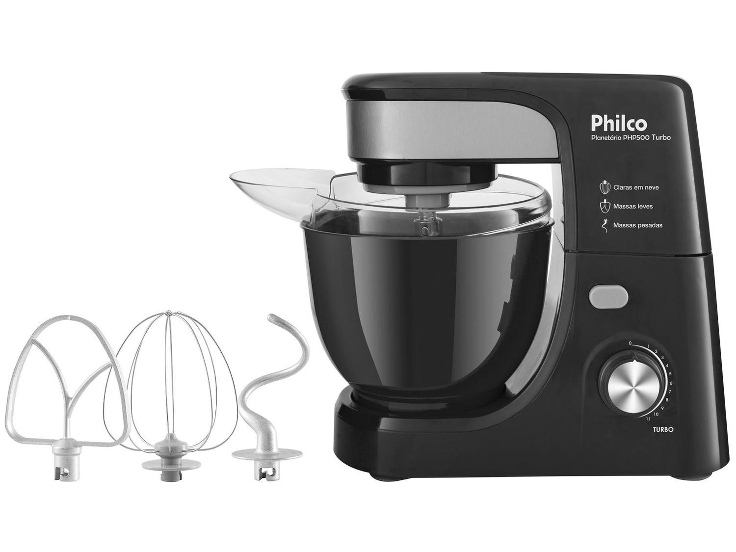 Batedeira Planetária Philco Preto 500W